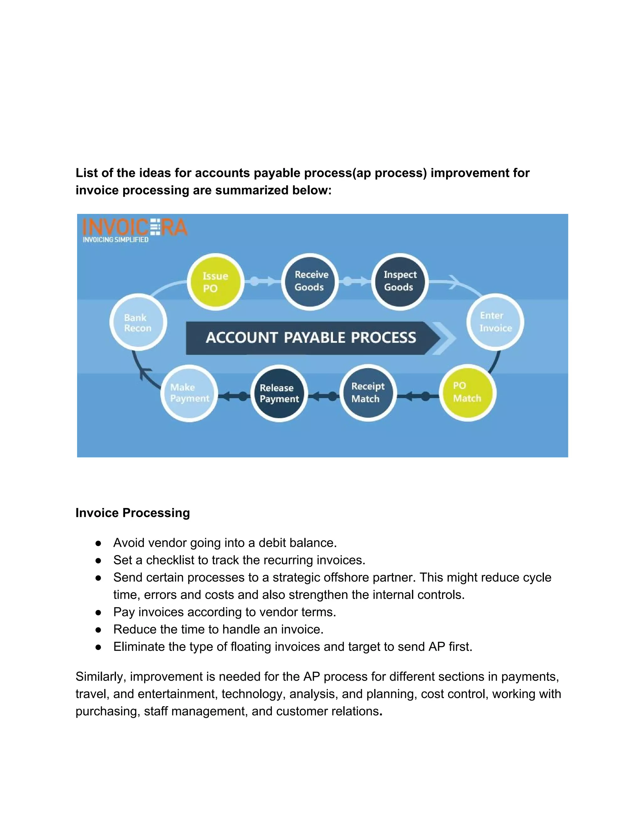 Miraculous accounts payable(ap) process improvement ideas | PDF