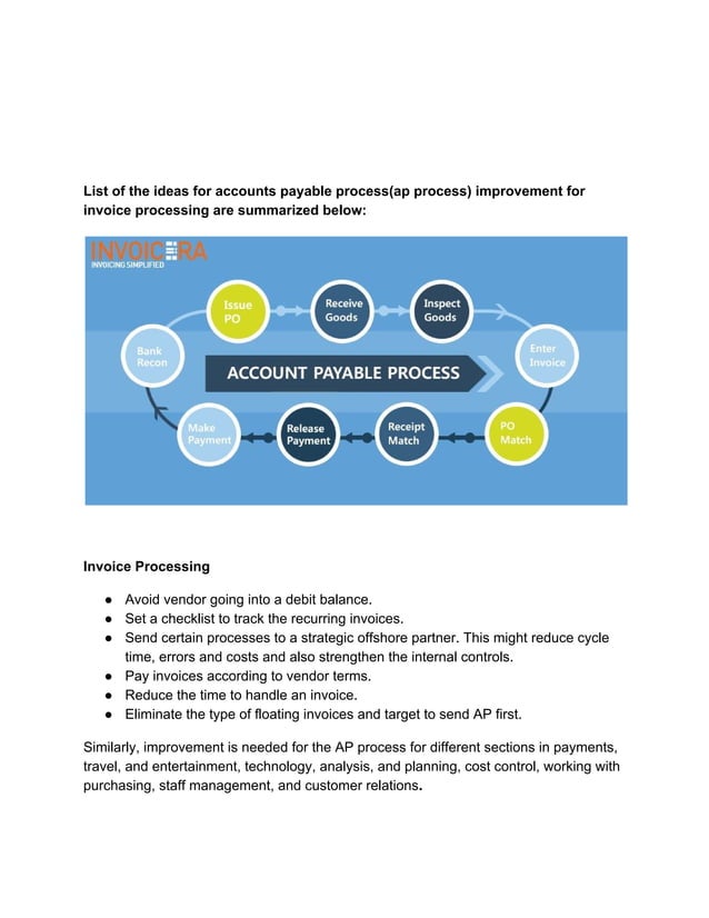 Miraculous accounts payable(ap) process improvement ideas | PDF