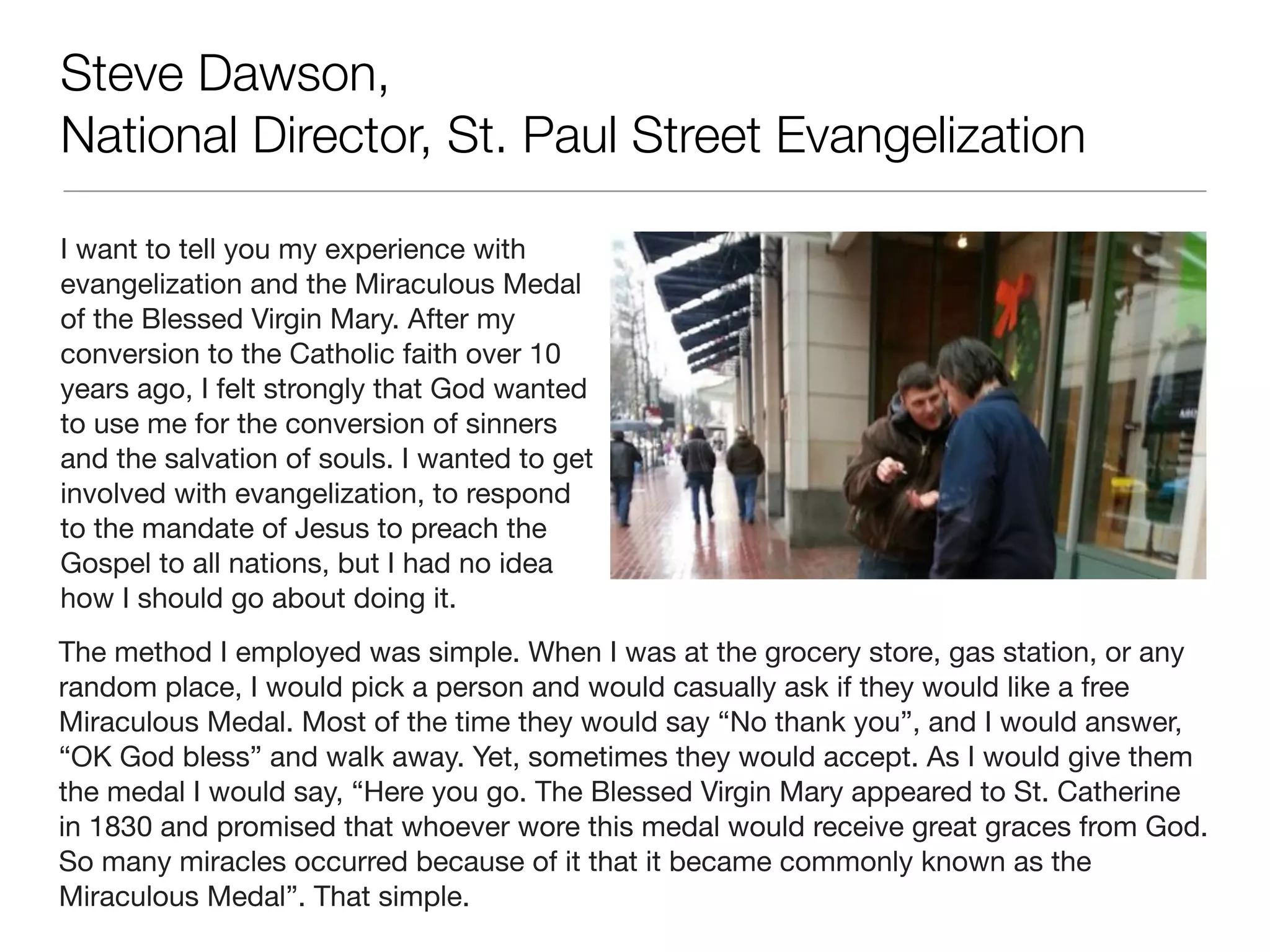 Miraculous medal and evangelization | PDF