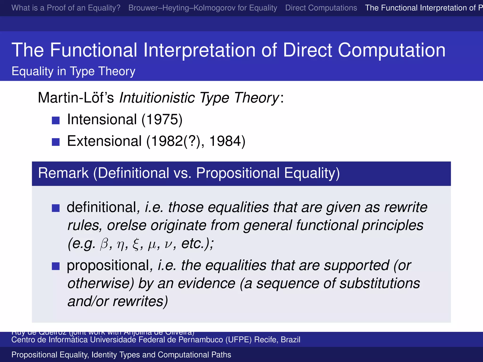 Propositional Equality Identity Types And Computational Paths Pdf