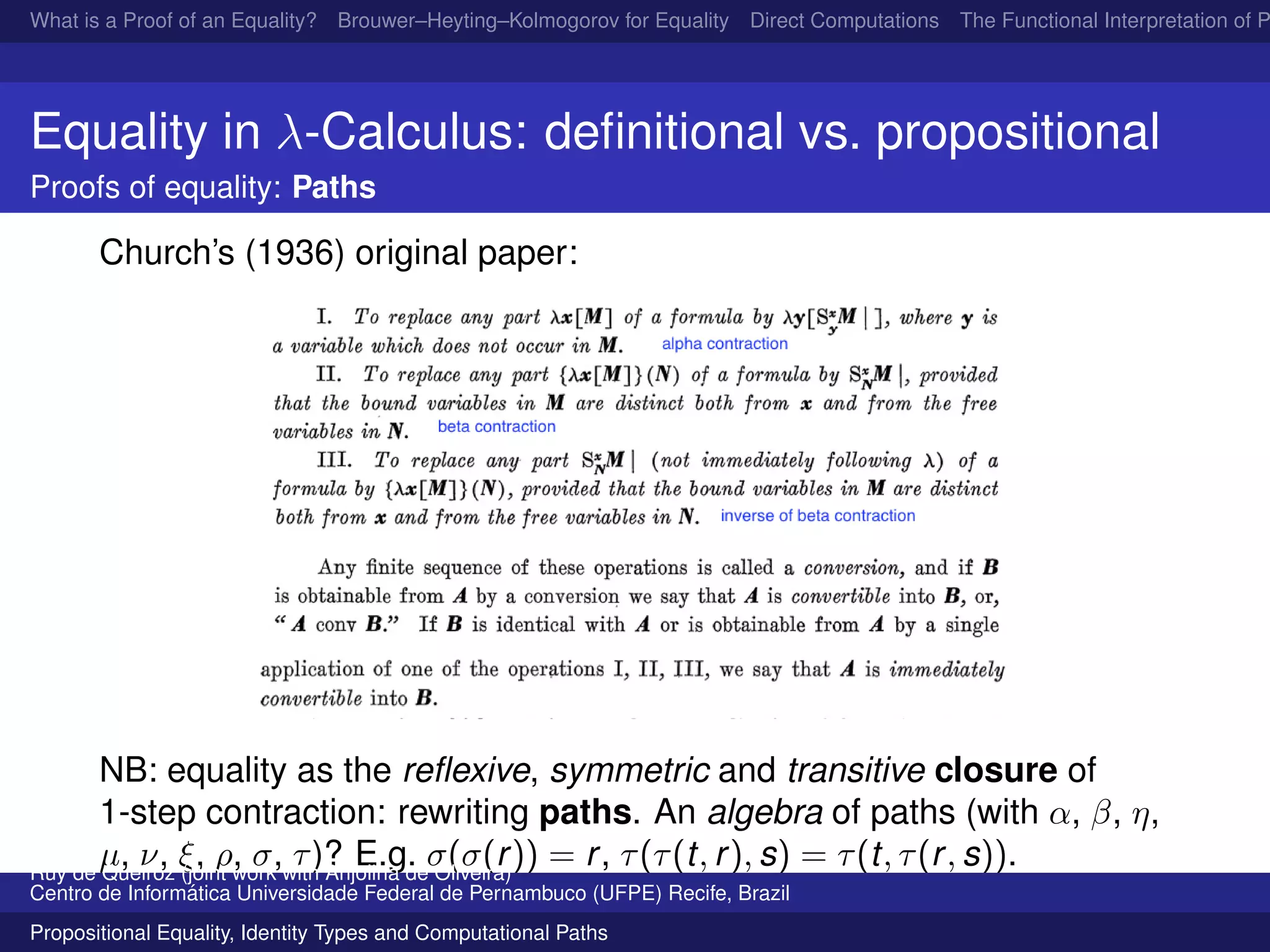 Propositional Equality Identity Types And Computational Paths Pdf