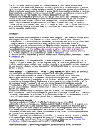 Mirahorian, dan conceptia comanda perceptia - v.0.9 | PDF