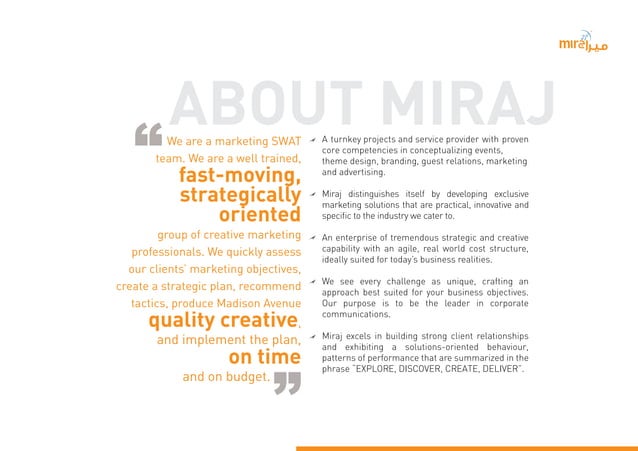 Miraj-Media Company Profile | PDF | 3-D Graphics | Computer Software and Applications