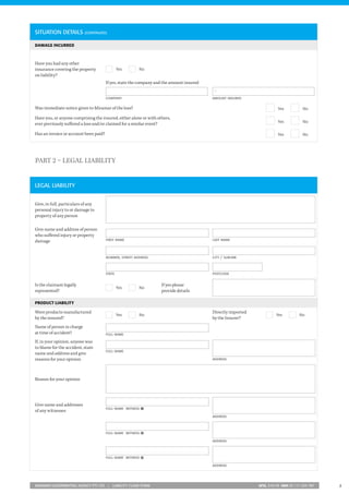 Miramar Public Liability Claim Form | PDF