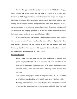 Nine Elements of the Business Model (Snapchat) | DOCX