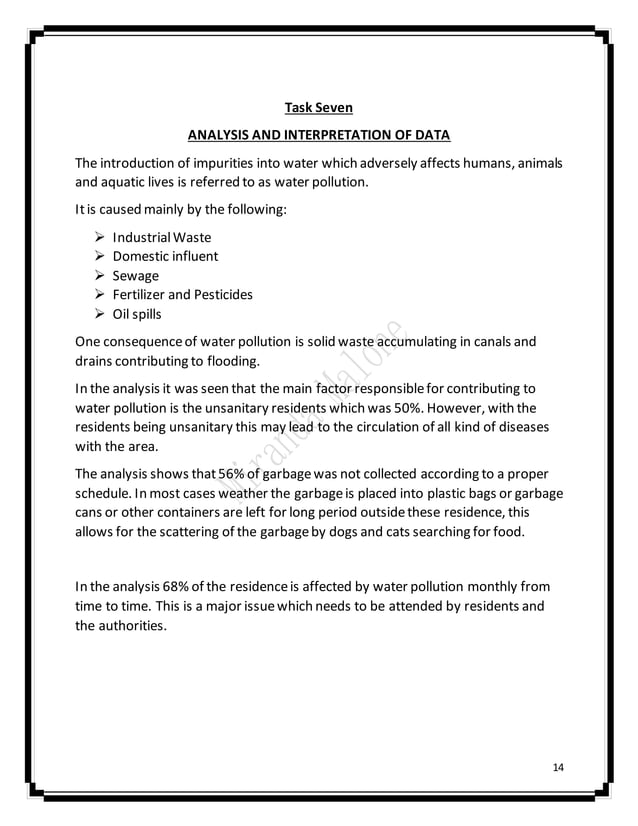 Social-Studies SBA | DOCX | Water Services | Home Utilities