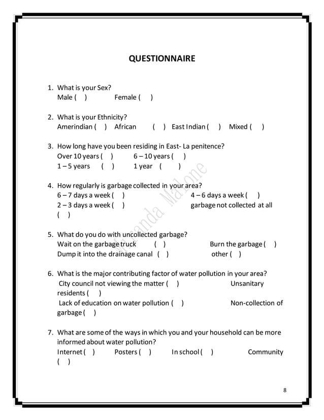 Social-Studies SBA | DOCX | Water Services | Home Utilities