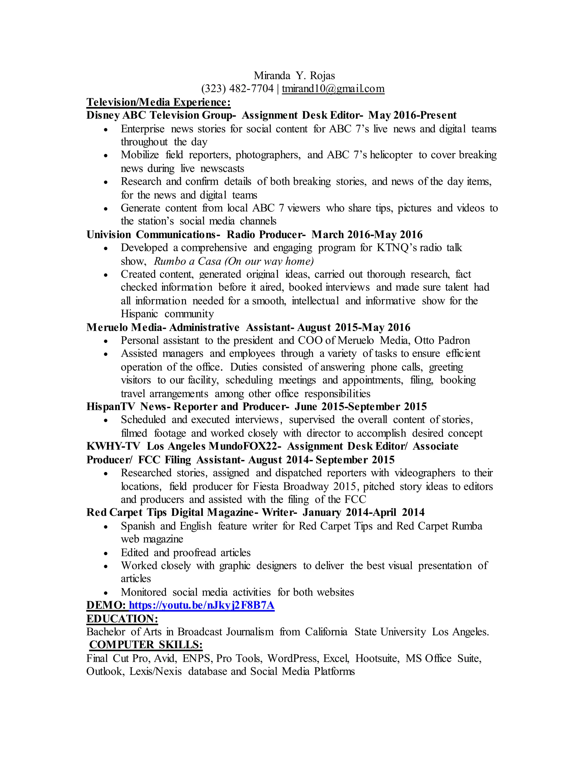 Miranda rojas resume | DOCX