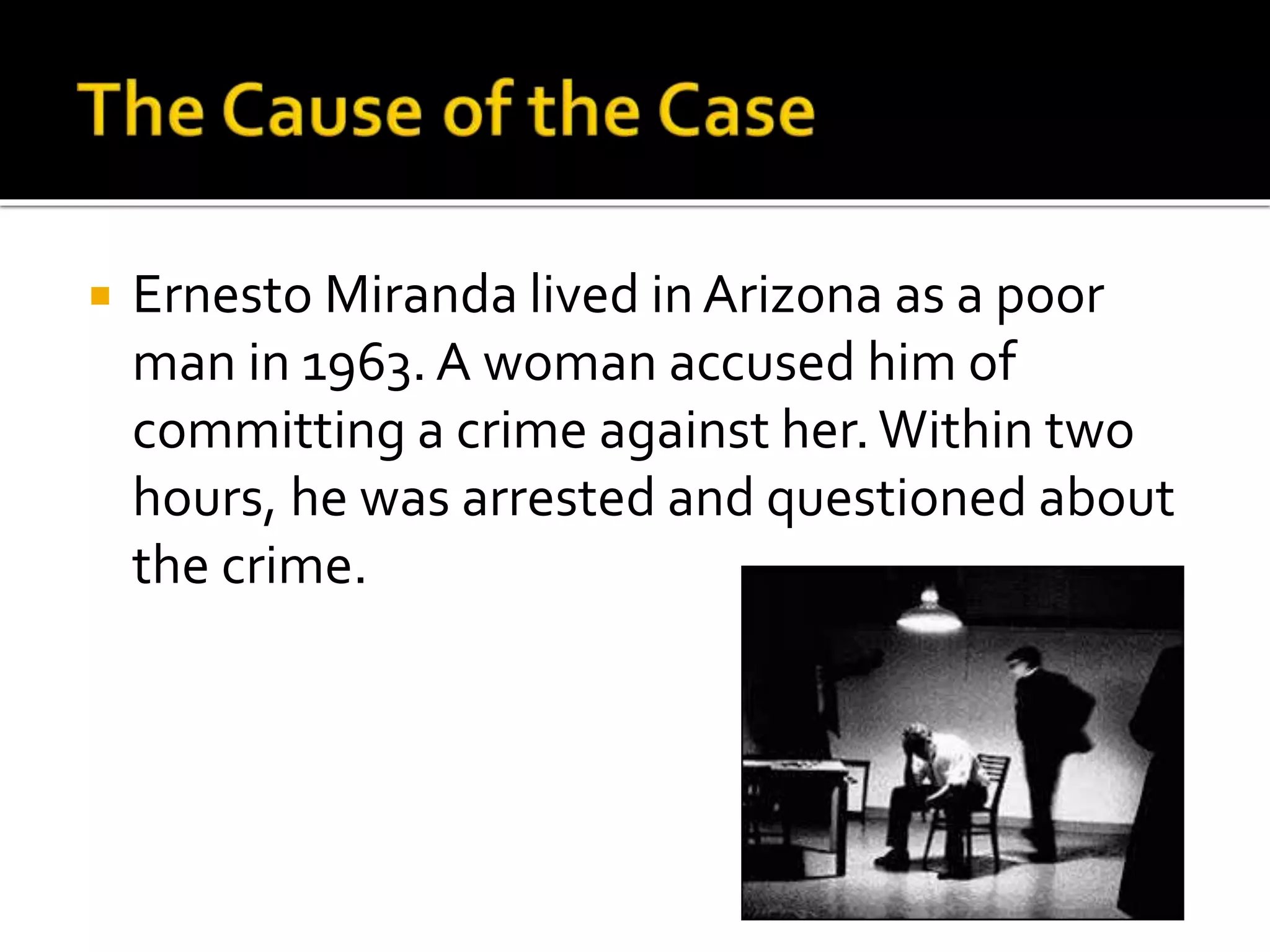 Miranda v. arizona | PPTX
