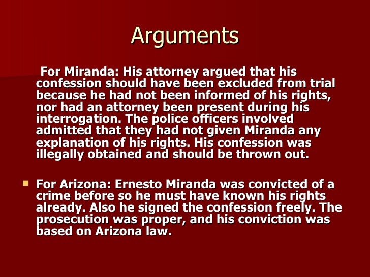 Miranda v arizona (1966)
