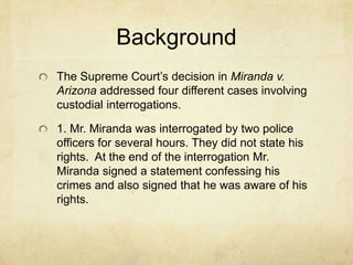 Miranda v arizona joy taylor | PPTX