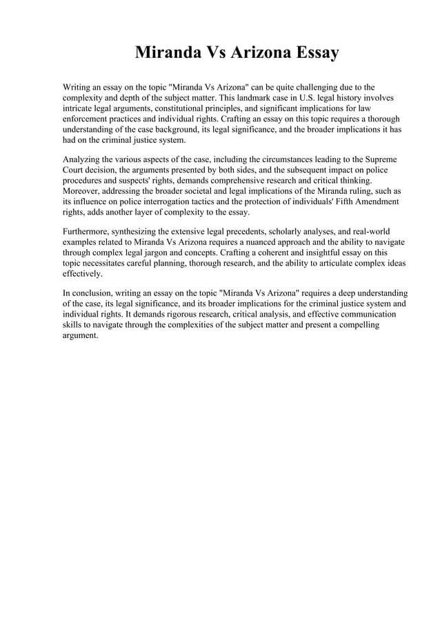 Miranda Vs Arizona Essay.pdf