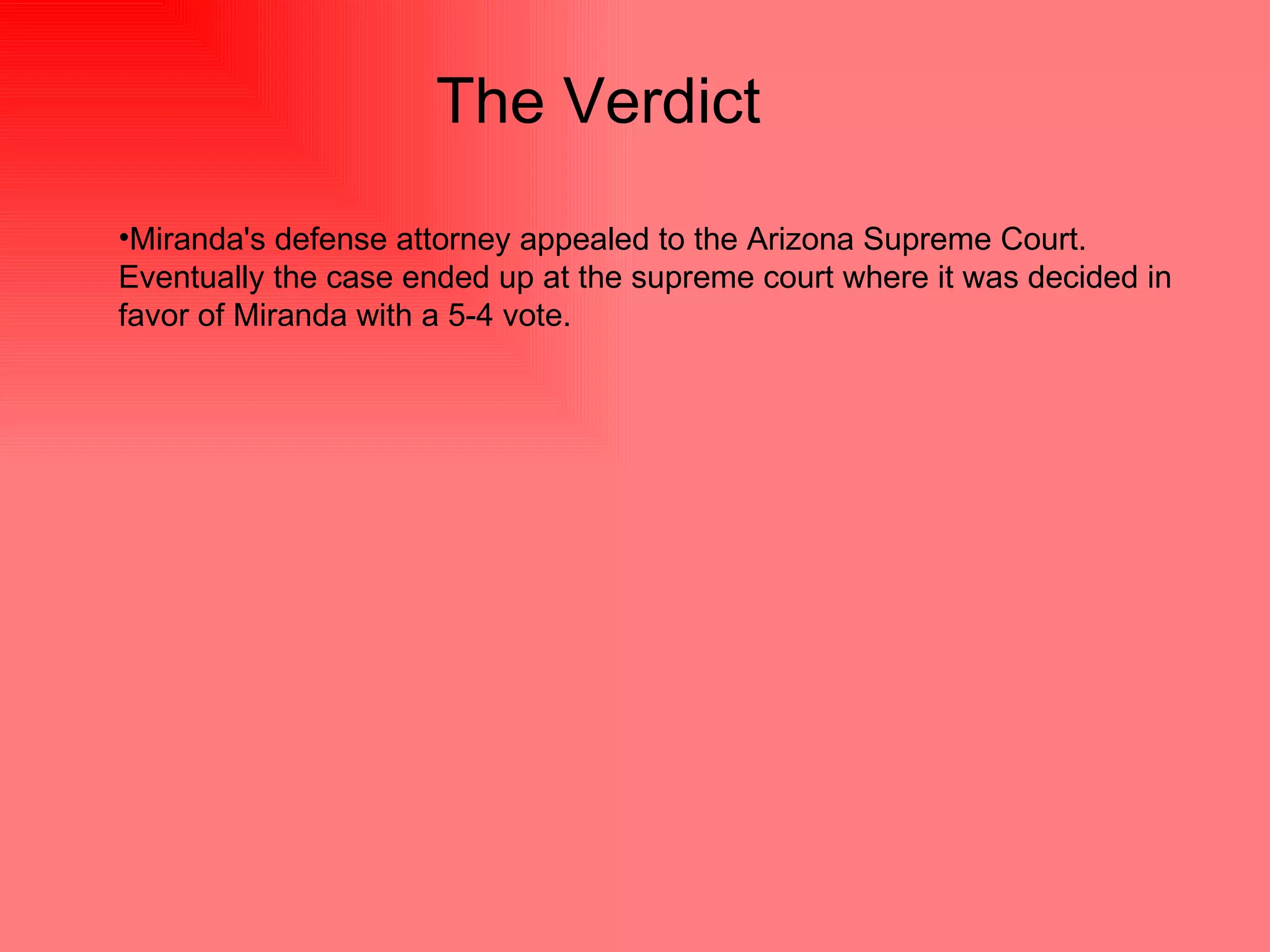 Miranda vs arizona presentation | PPT