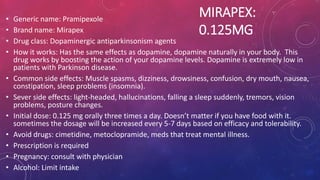 Mirapex Presentation | PPTX