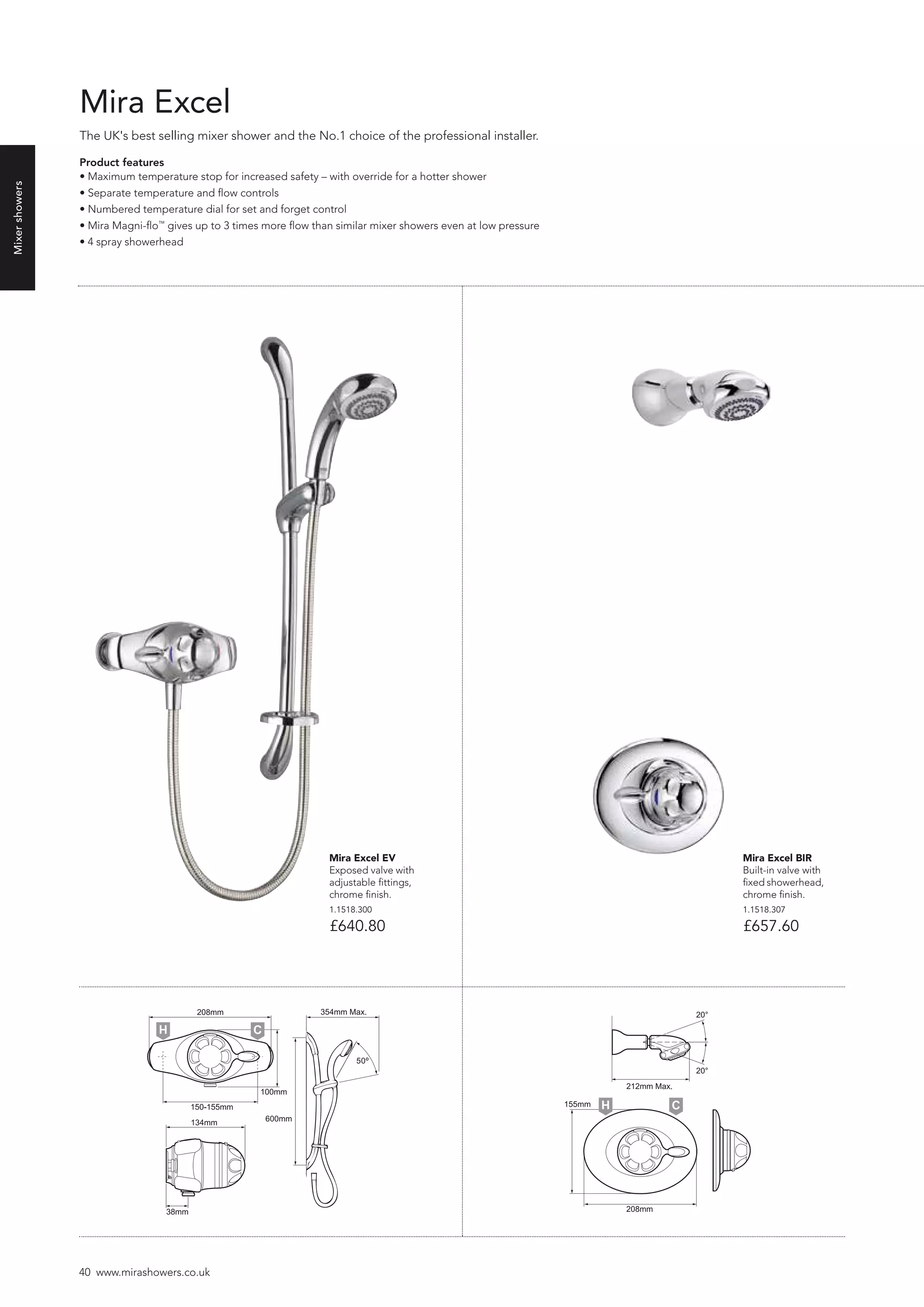 Mira Showers Product Range 2016 | PDF