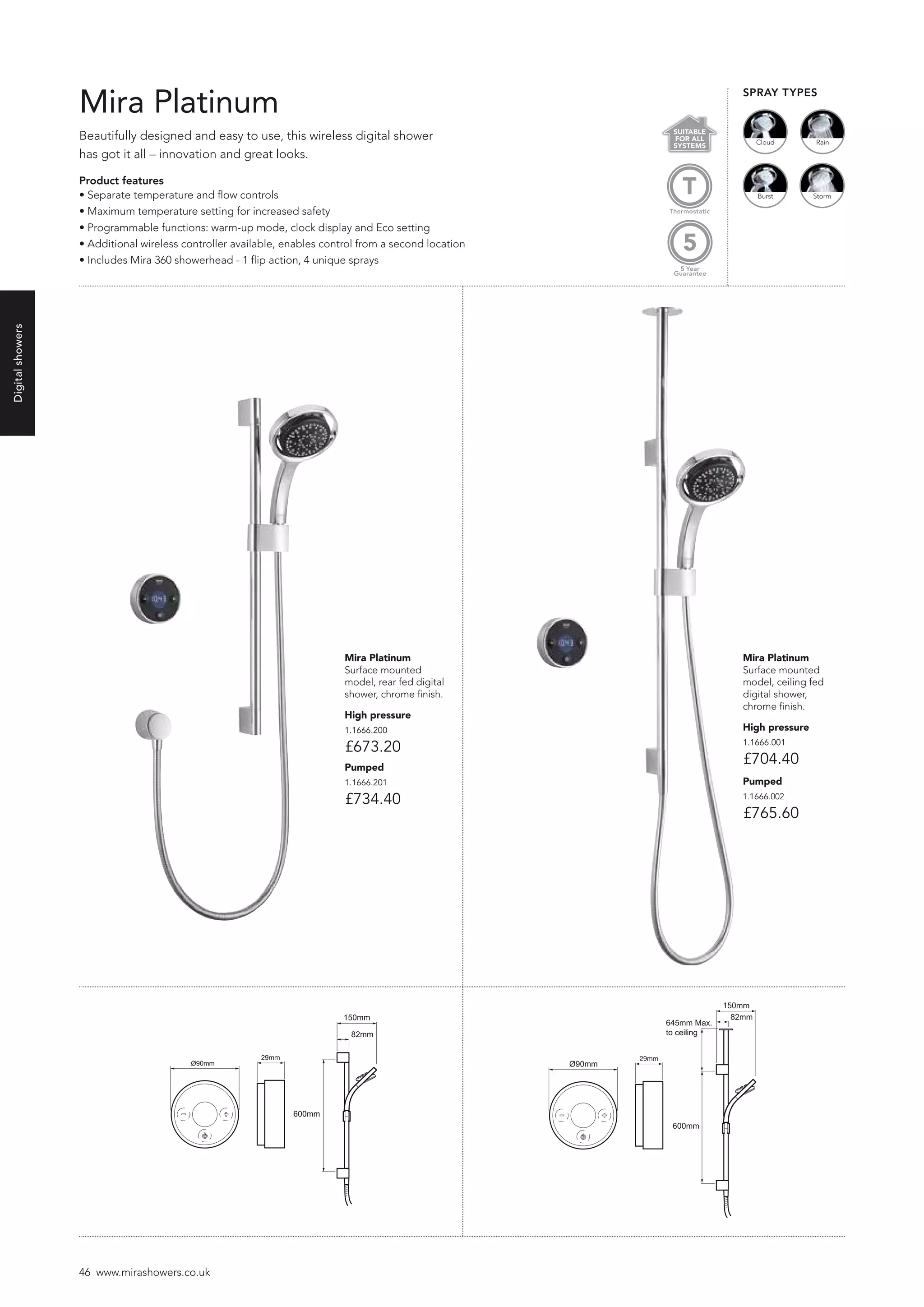 Mira Showers Product Range 2016 | PDF