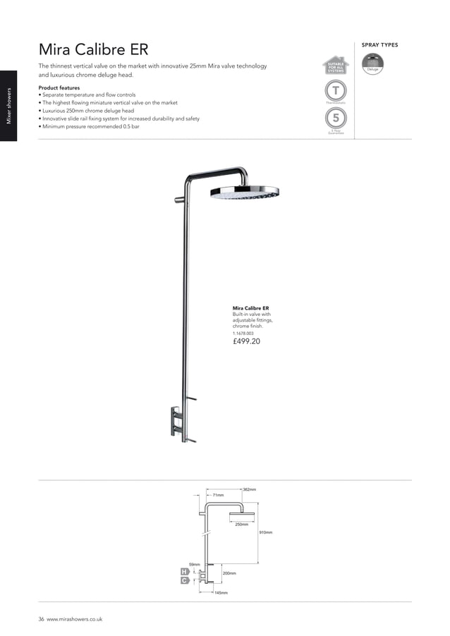 Mira Showers Product Range 2016 | PDF
