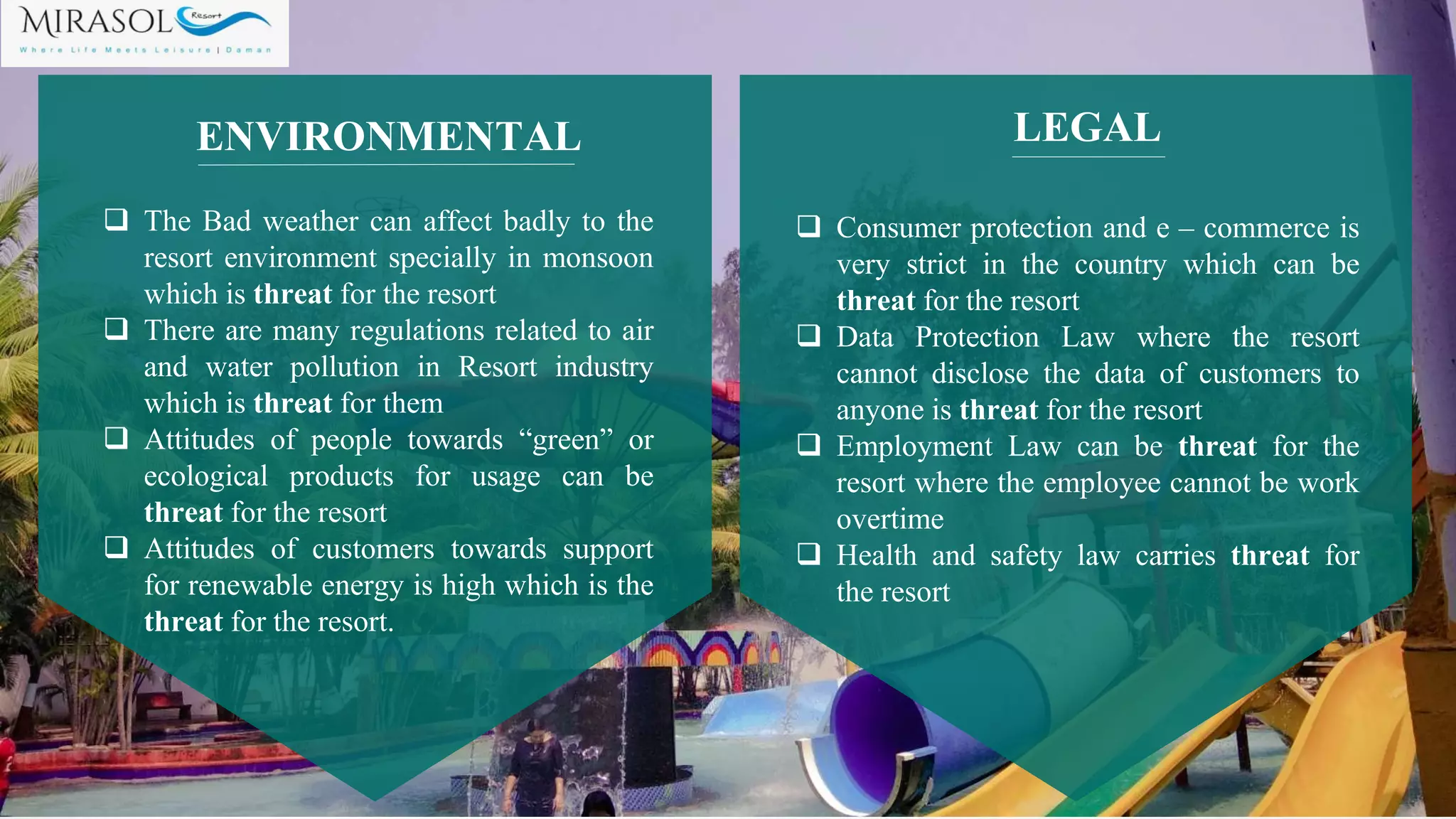 SWOT and PESTLE on Mirasol Resort | PPTX