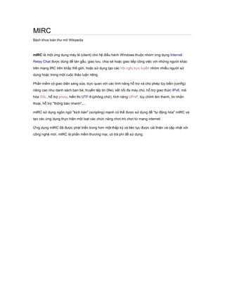 Mirc | DOC