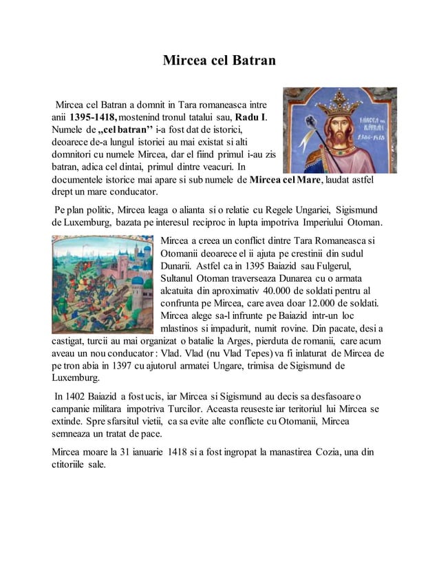 Mircea cel batran | PDF