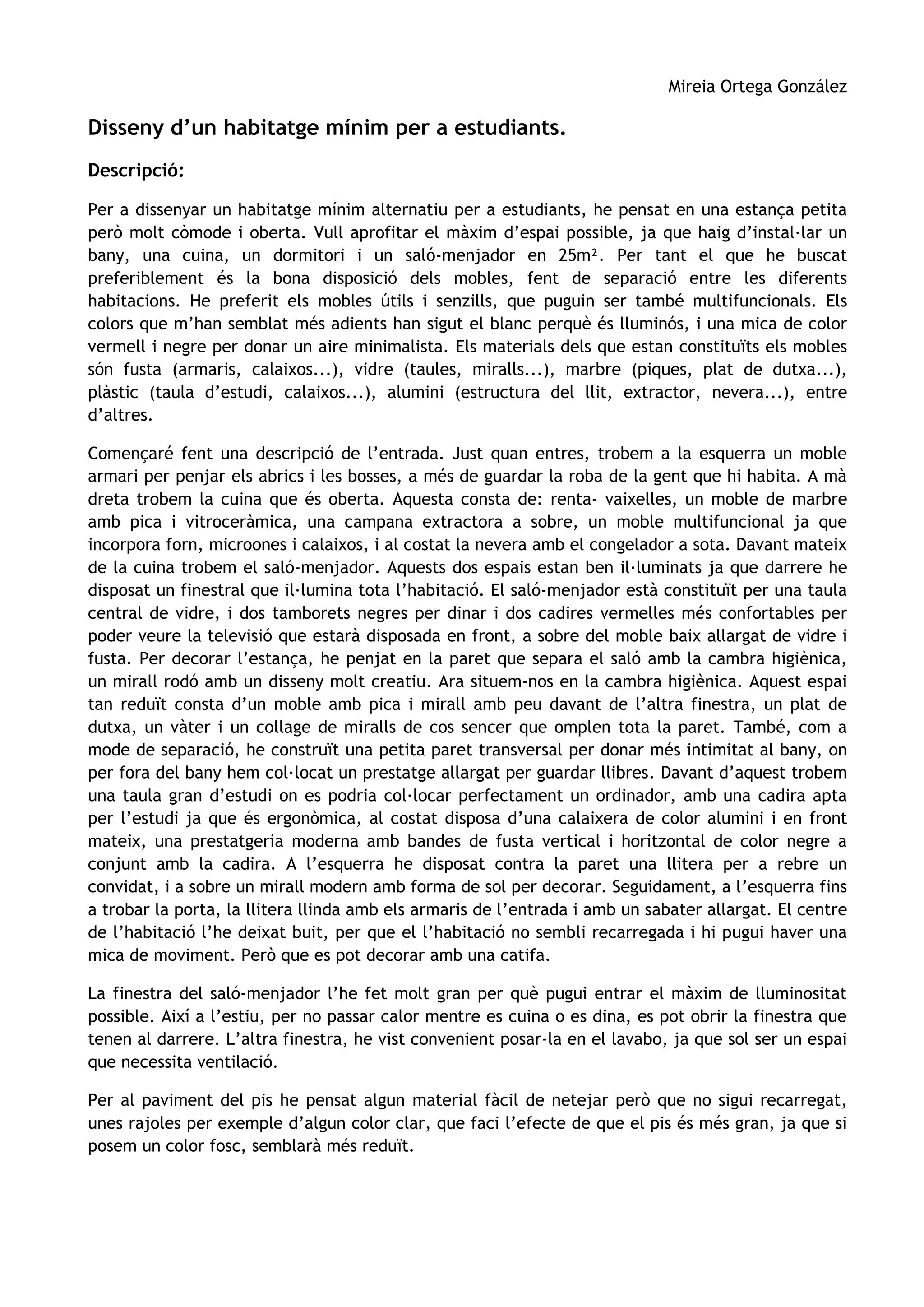 Habitatge mínim alternatiu | PDF