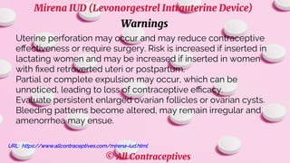 Mirena IUD (Levonorgestrel Intrauterine Device) | PDF | Birth Control ...