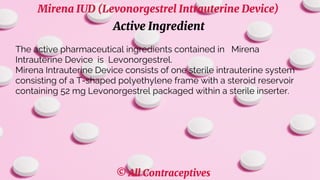 Mirena IUD (Levonorgestrel Intrauterine Device) | PDF