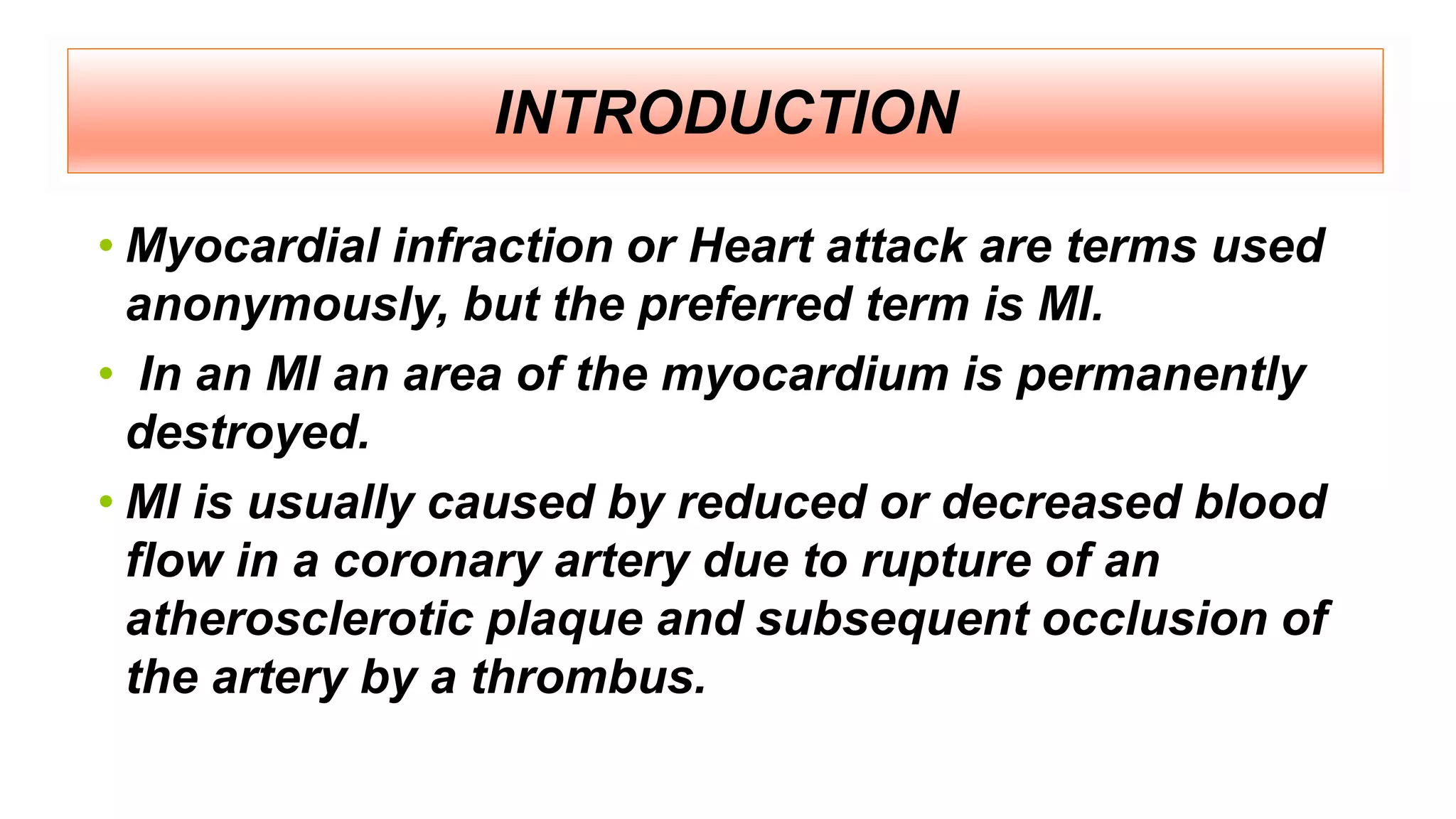 Myocardial infraction or Heart attack | PPT