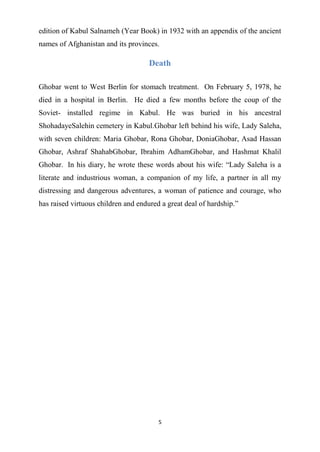 Mir gholam ghobar | DOCX