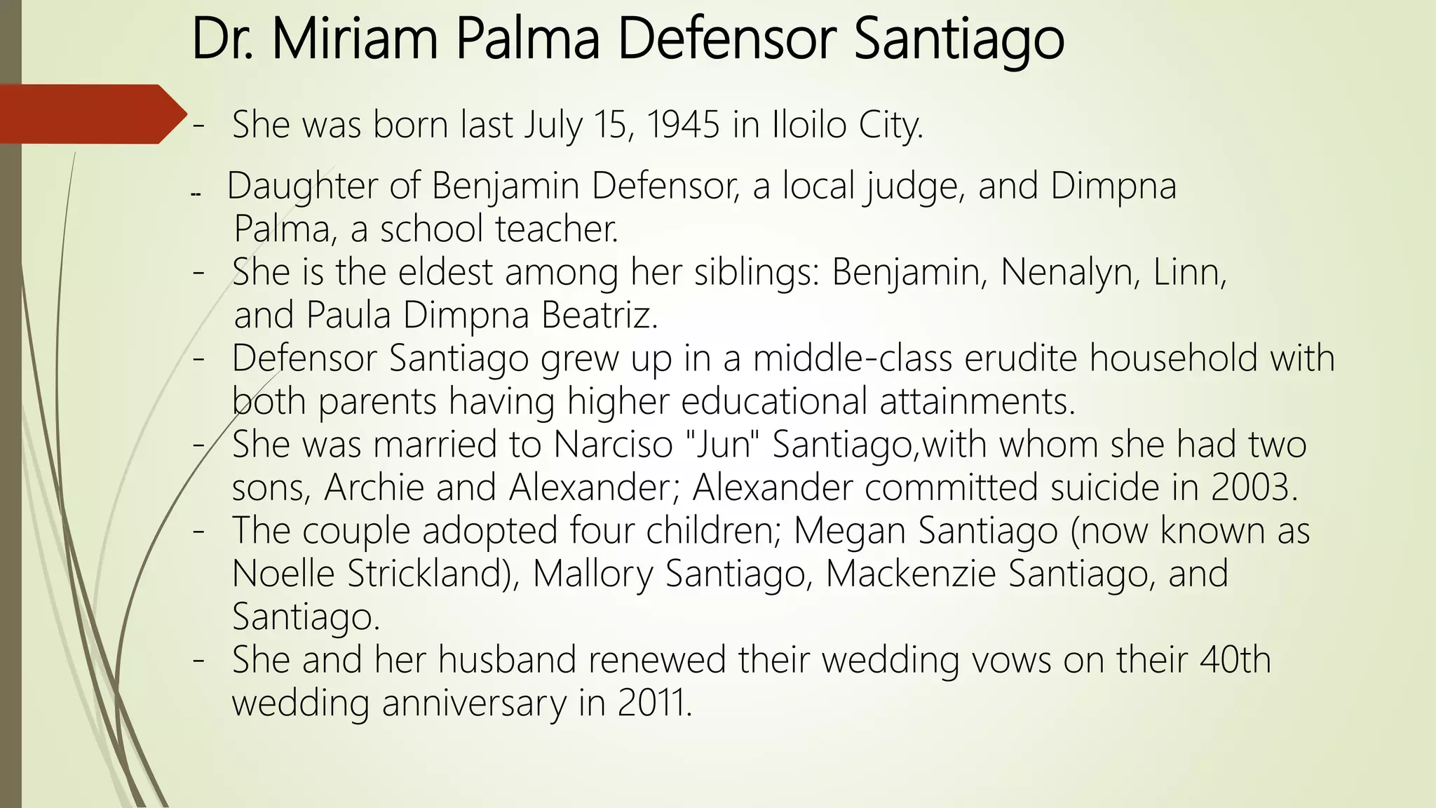 Miriam Defensor Santiago | PPTX