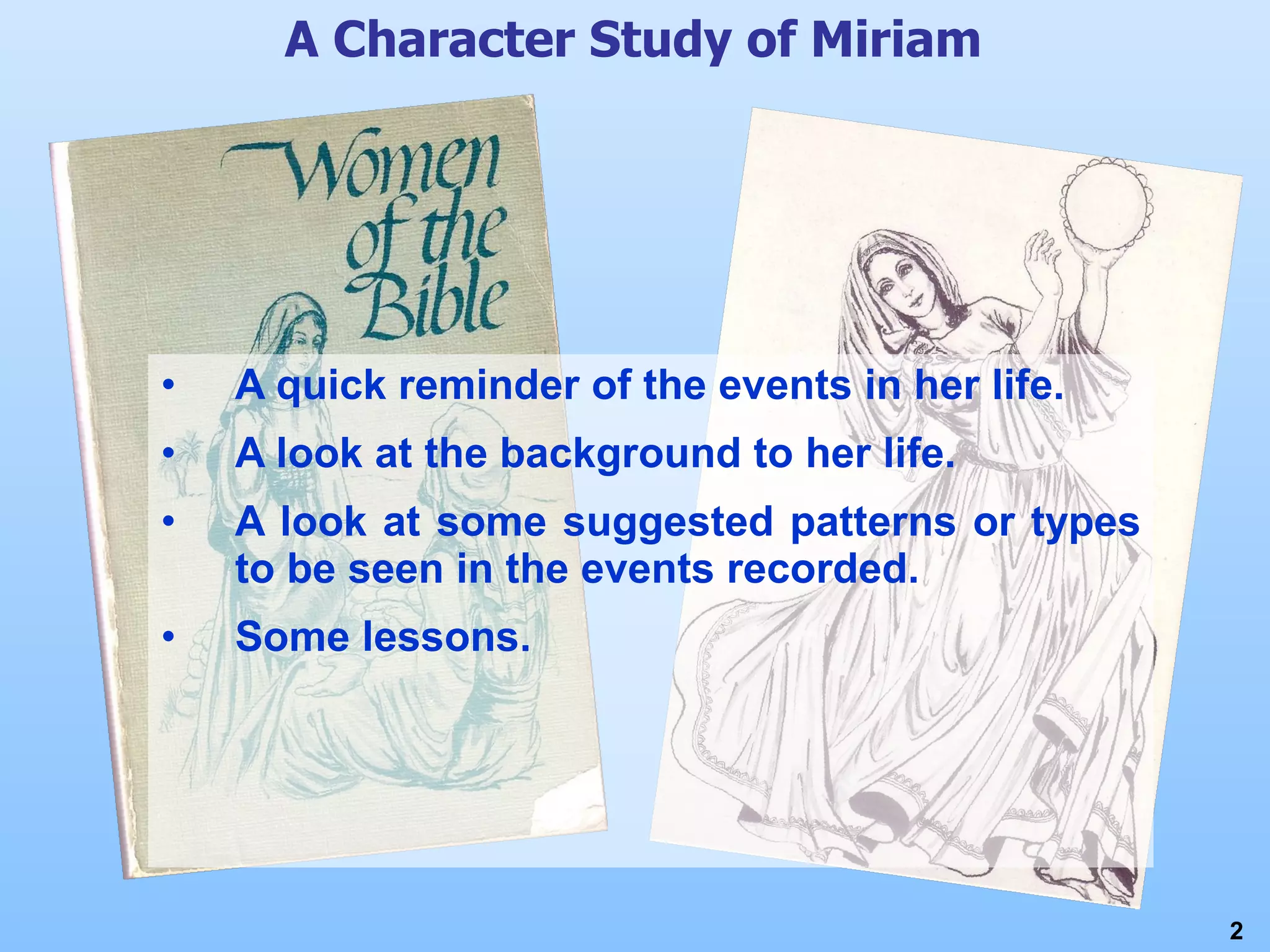 Character Study Miriam | PPT