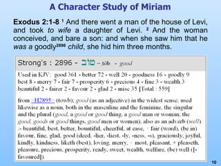 Character Study Miriam | PPT