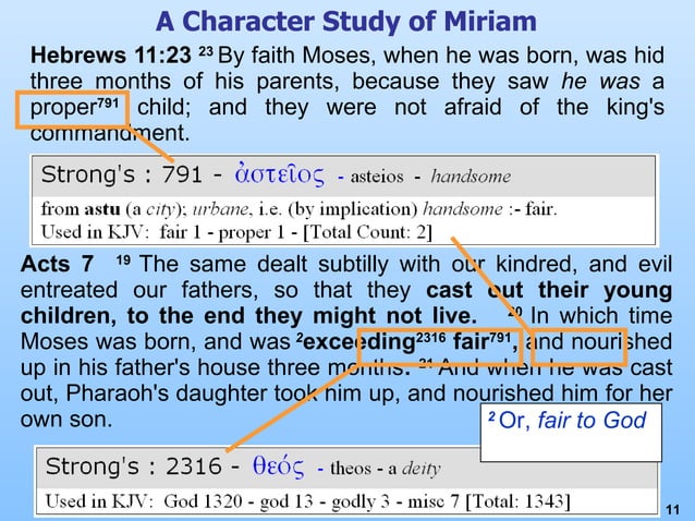 Character Study Miriam | PPT | Christianity | Religion & Spirituality