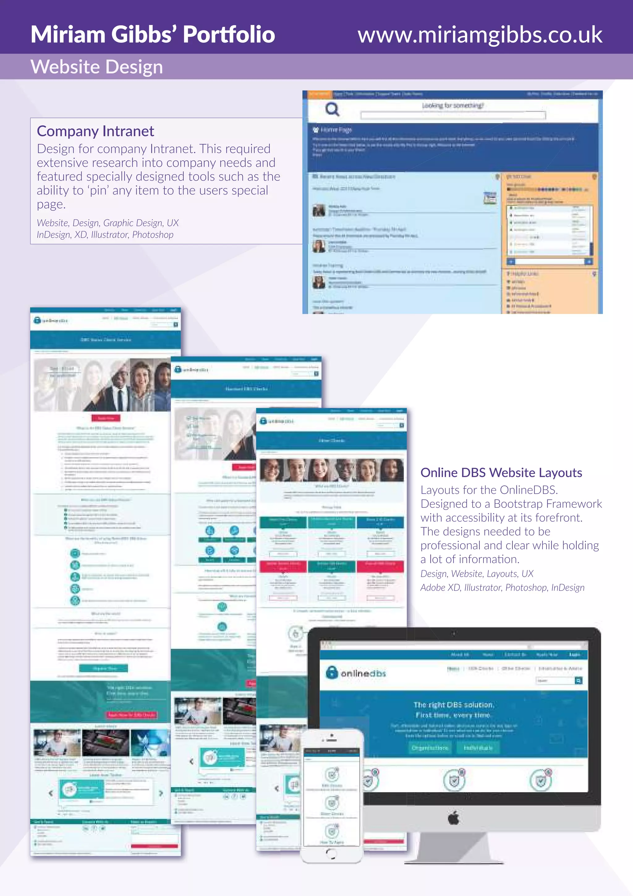 Miriam Gibbs CV and Portfolio Sample | PDF