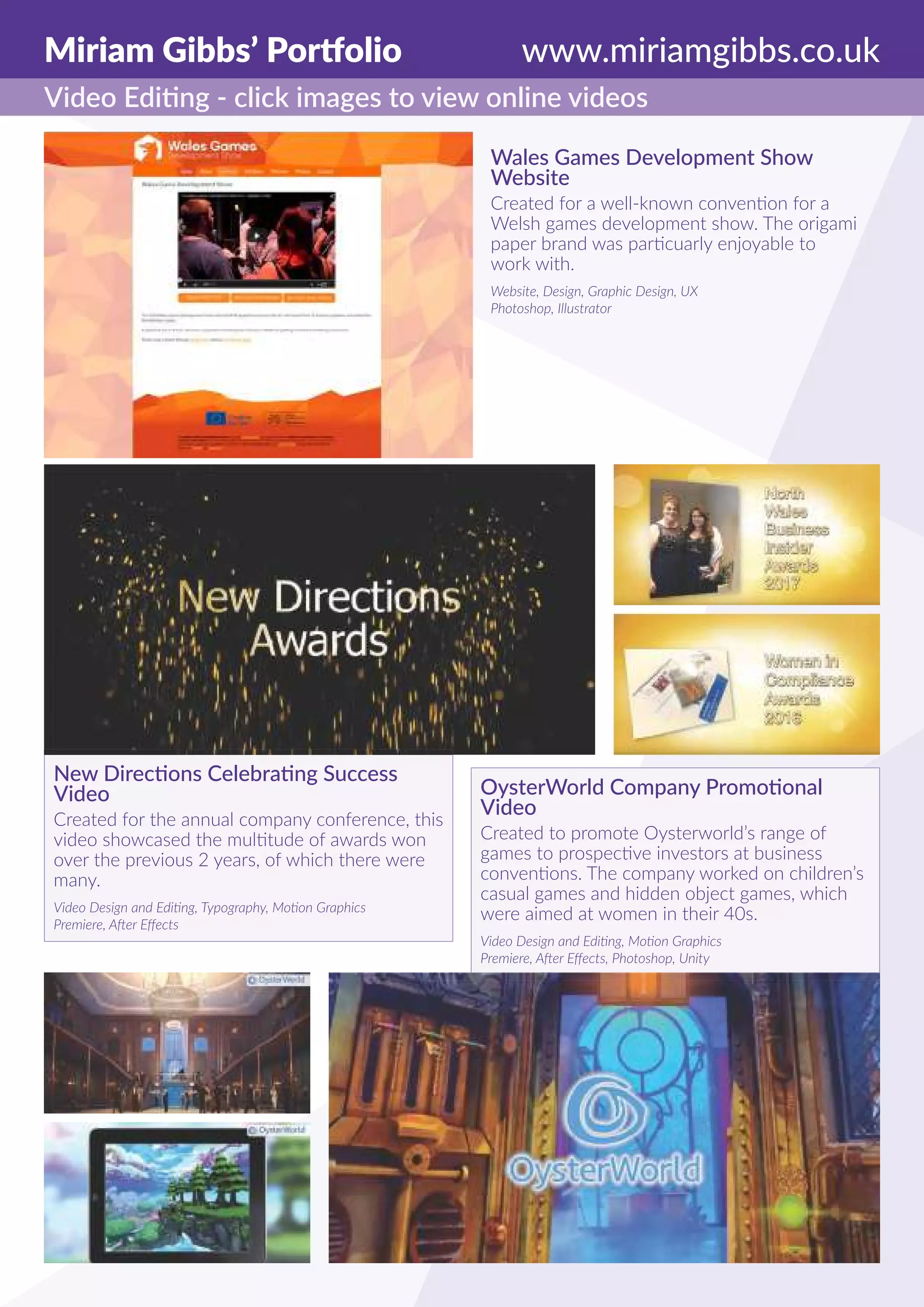 Miriam Gibbs CV and Portfolio Sample | PDF