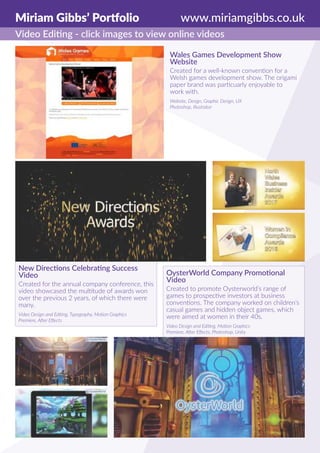 Miriam Gibbs CV and Portfolio Sample | PDF