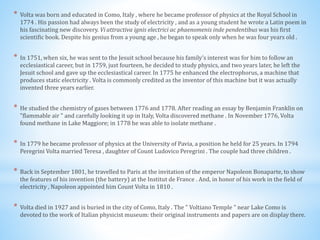 Alessandro Volta, by Miriam | PPTX