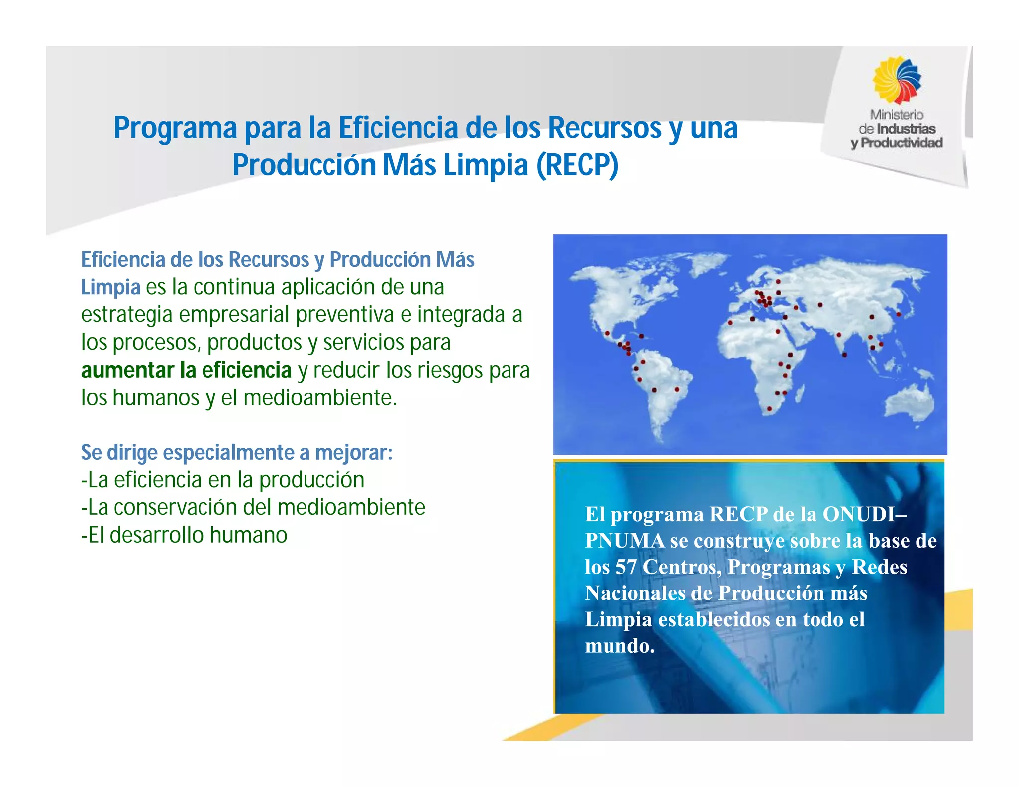 Uso eficiente de recursos y producción más limpia en la industria | PPT