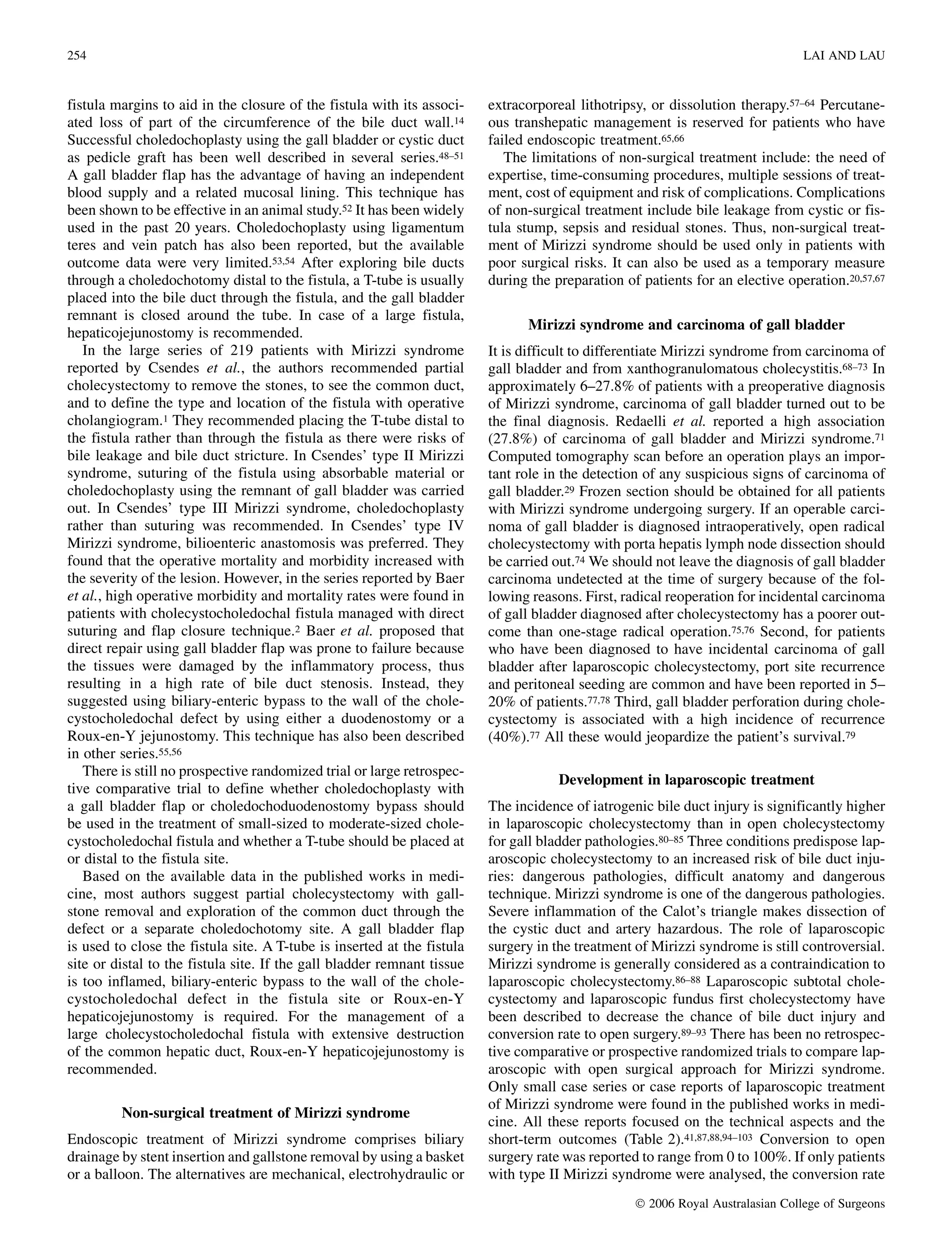 Mirizzi syndrome history, present and | PDF