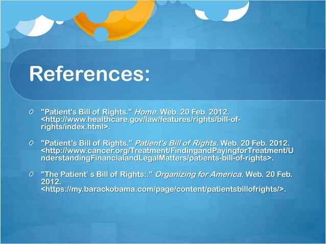 Patients Bill of Rights | PPTX