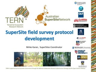 Supersite field survey protocol development | PPT