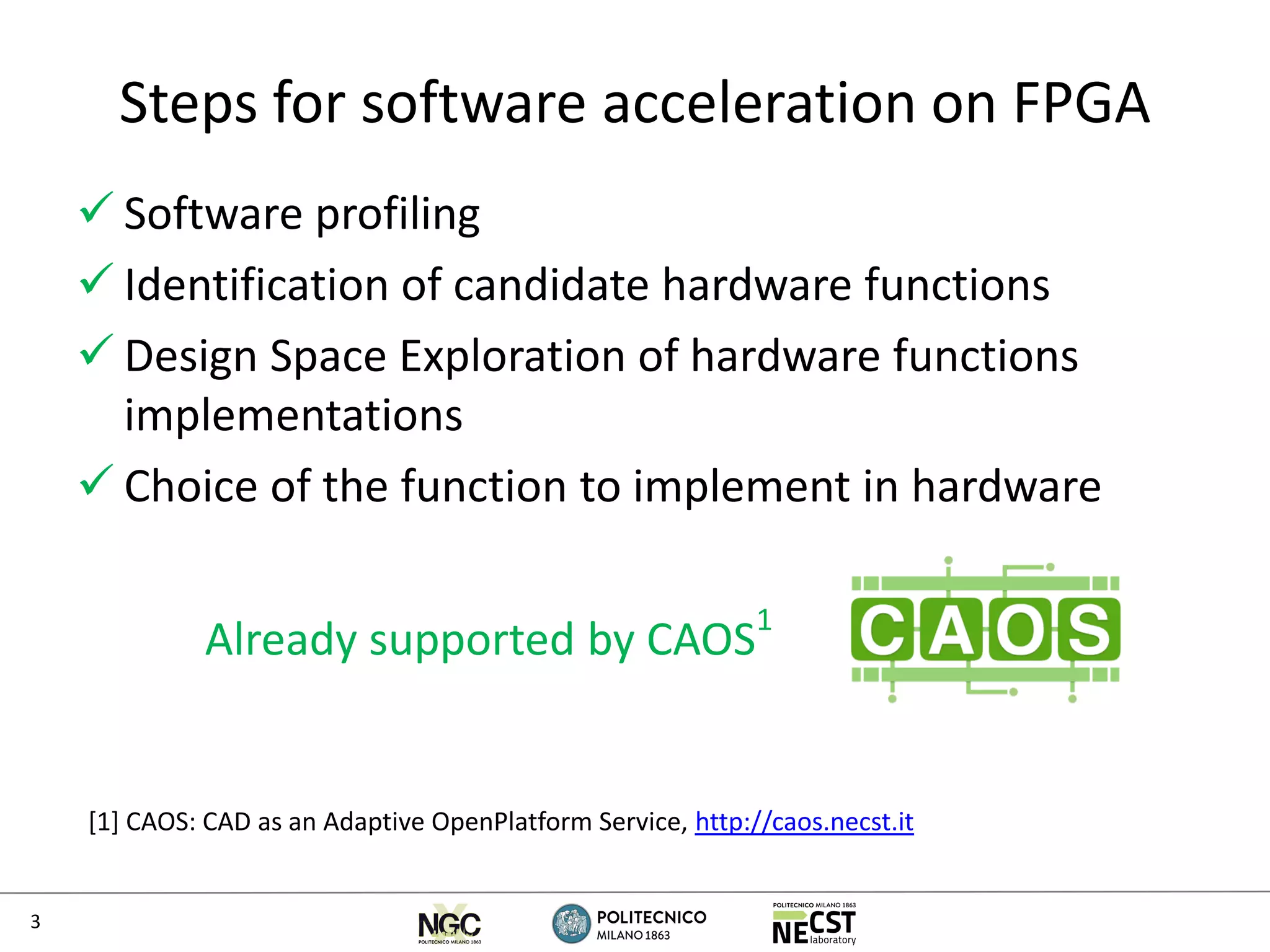 Automatic Mapping Partitioning And Scheduling For Hardware