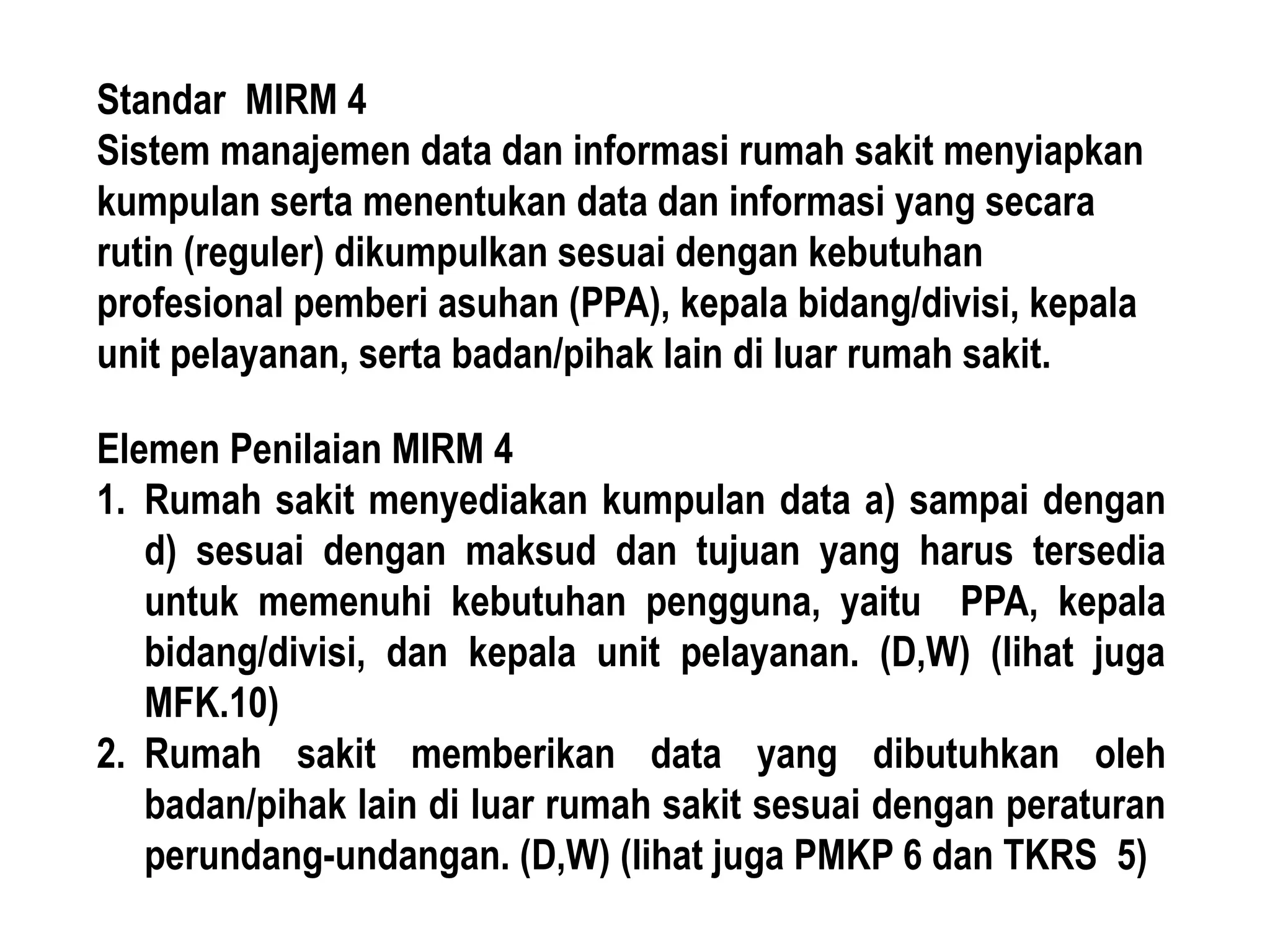 Komite Akreditasi Rumah Sakit MIRM Guidline | PPT
