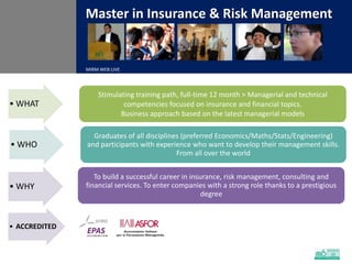 MASTER INSURANCE & RISK MANAGEMENT | PPTX | Insurance | Personal Finance