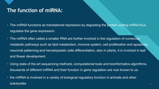 miRNA-Biochemistry | PPTX