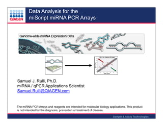 Mi rna data analysis 2013 | PPT