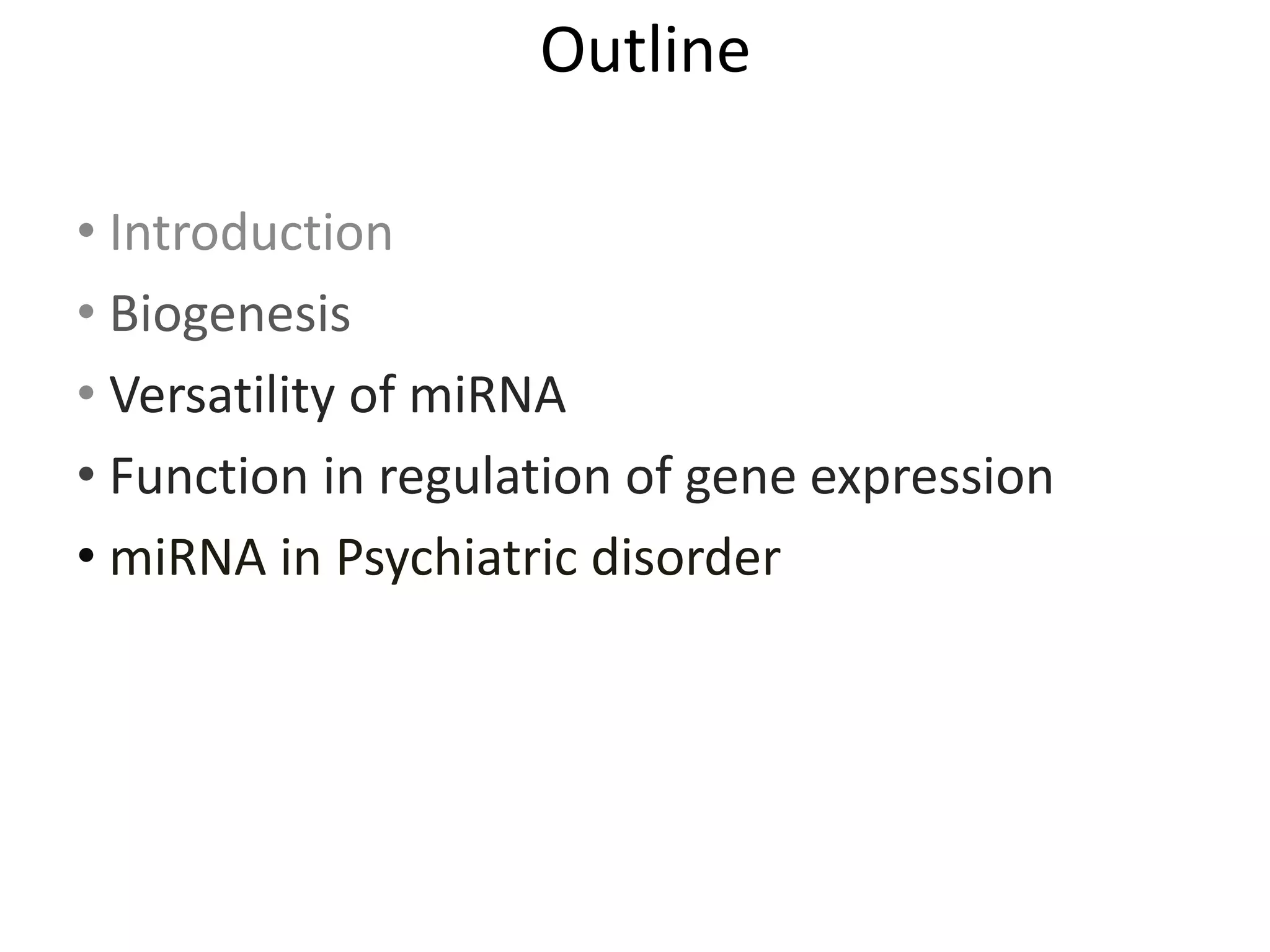MicroRNA in Health and Disease | PPTX