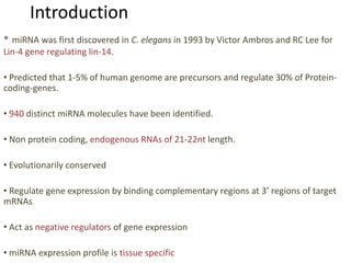 MicroRNA in Health and Disease | PPTX