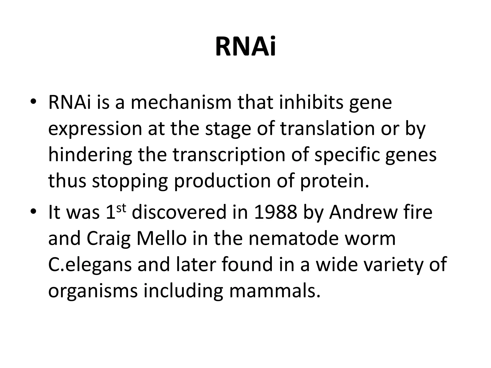 mi RNA and siRNA | PPTX