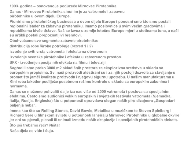 Mirnovec pirotehnika | PPT